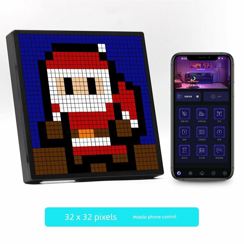 32x32 светодиодная пиксельная панель для рабочего стола в игровой зоне, RGB-подсветка, DIY-рамка, креативная настольная