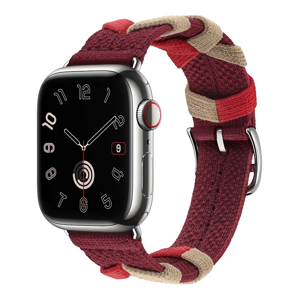 Нейлоновый Вязаный Ремешок Для Часов Hermes, Ремешок IWatch 42mm 44mm 49mm 45mm, подходит Для Apple Watch Series 1-9 SE ULTRA