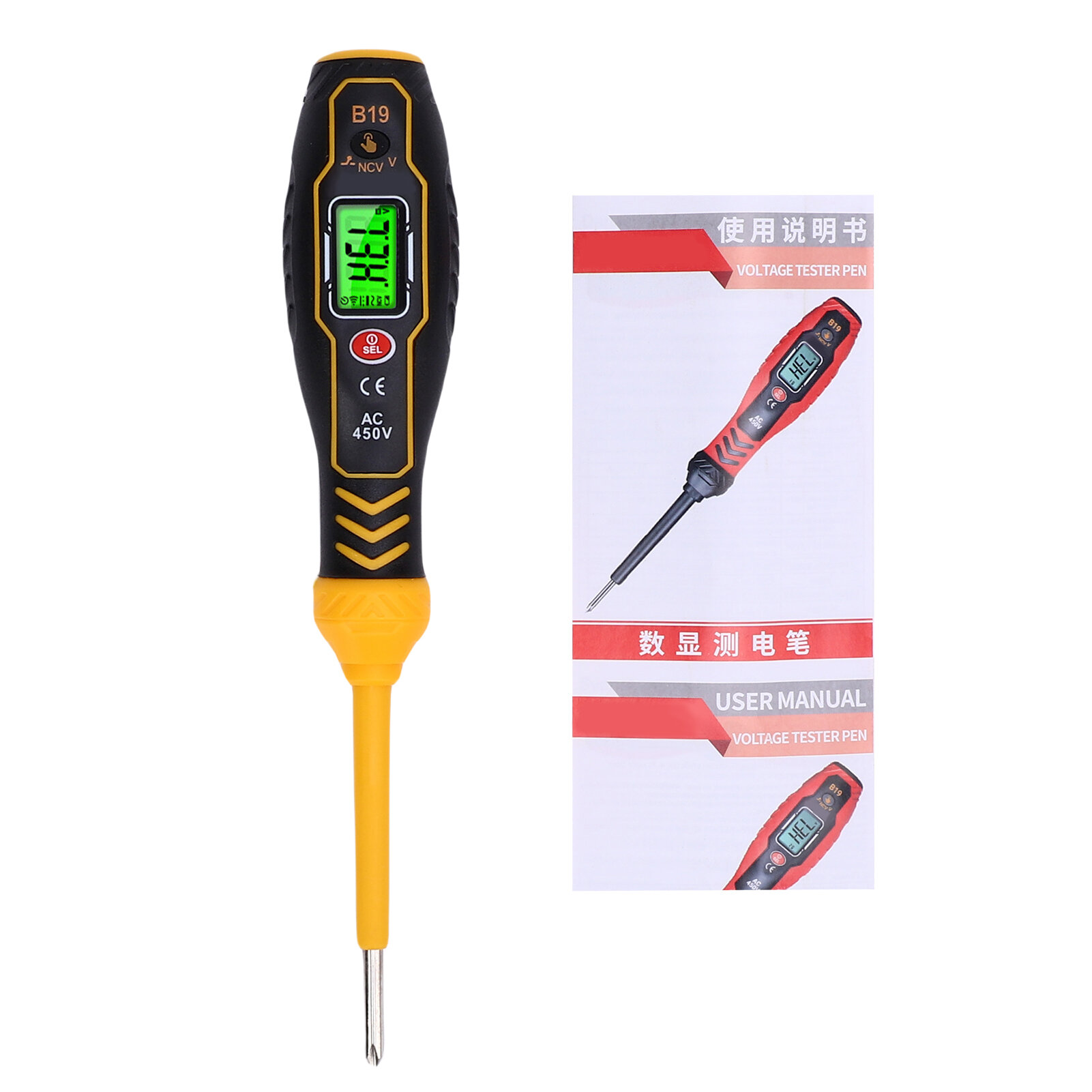 Бесконтактный Тестер Напряжения: NCV 30-1000V с ЖК-Экраном для Безопасного Обнаружения Проводов - Индикатор Фазы с Звуковым Сигналом и Автовыключением - Детектор Напряжения для Электриков и Ремонта Домашней Электропроводки