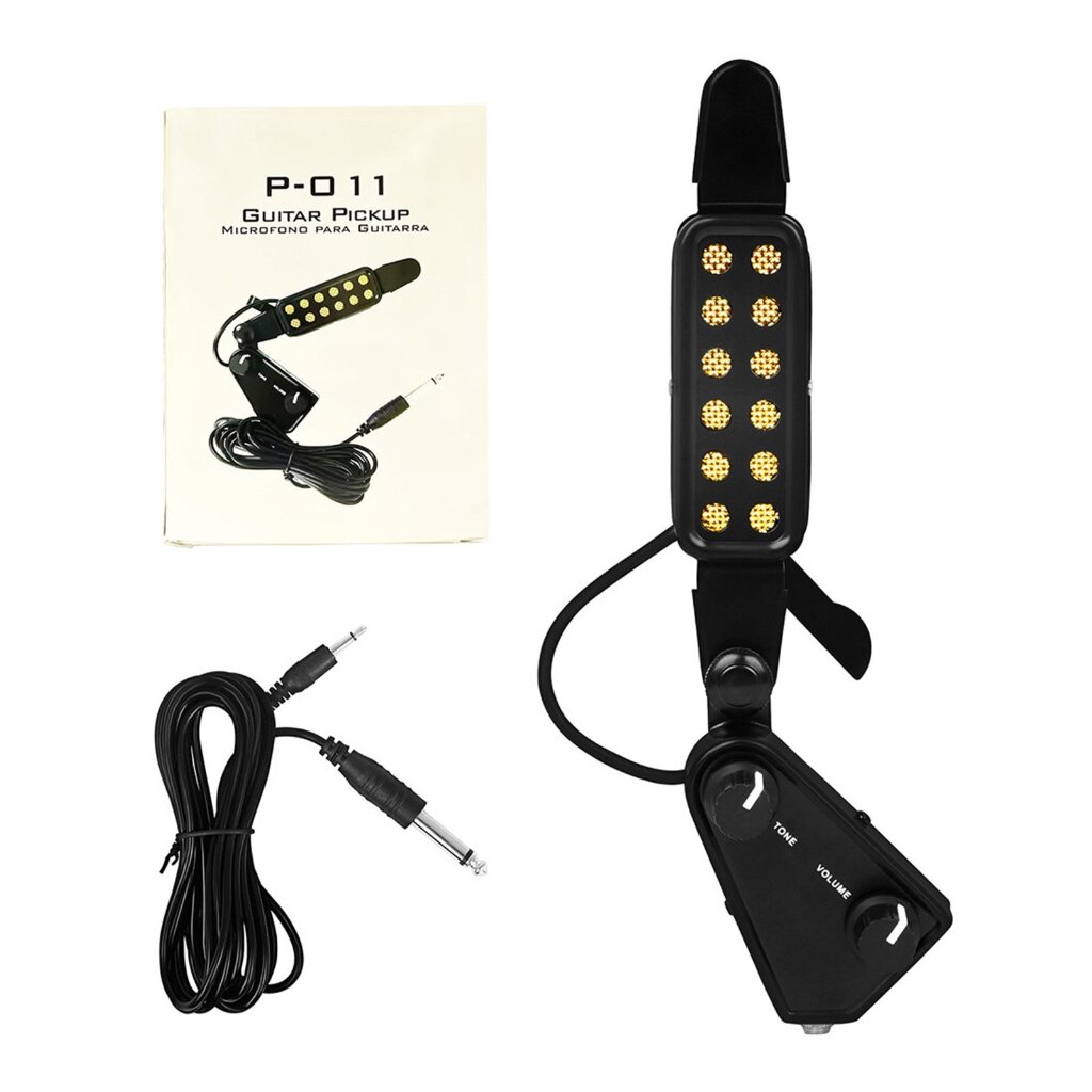 Звукосниматель для гитары с 12 отверстиями, магнитный преобразователь, звукосниматель с акустической гитарой, звукосниматель с отверстием