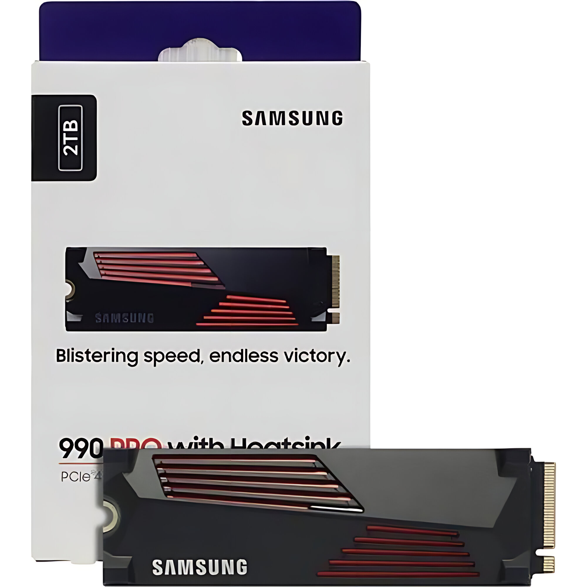 Жесткий диск SSD M.2 2Tb Samsung 990 PRO with Heatsink, 7450/6900MBs, 155000 IOPS, TLC 3D NAND, PCI-E4.0x4 (MZ-V9P2T0GW)