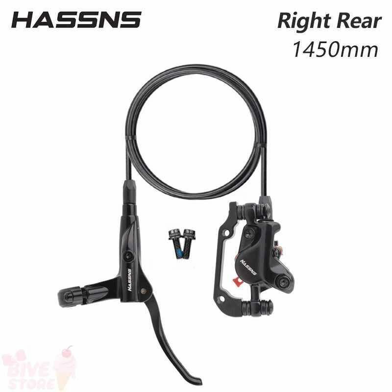 HASSNS M200Двойной поршневой Дисковый тормоз, комплект гидравлических тормозов для горного велосипеда 1450мм, Правый задний