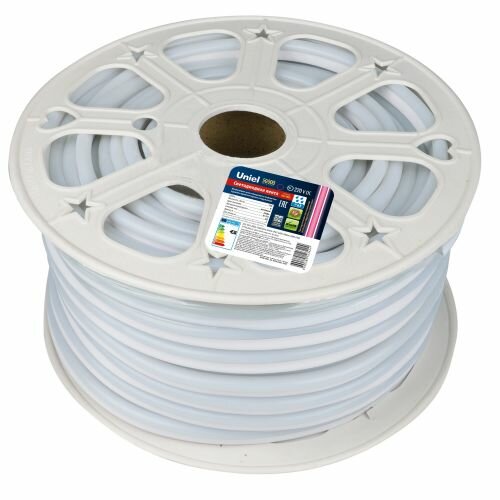 Гибкий неон Uniel ULS-N21-2835-120LED/m-8mm-IP67-220V-8W/m-50M-PINK TM .