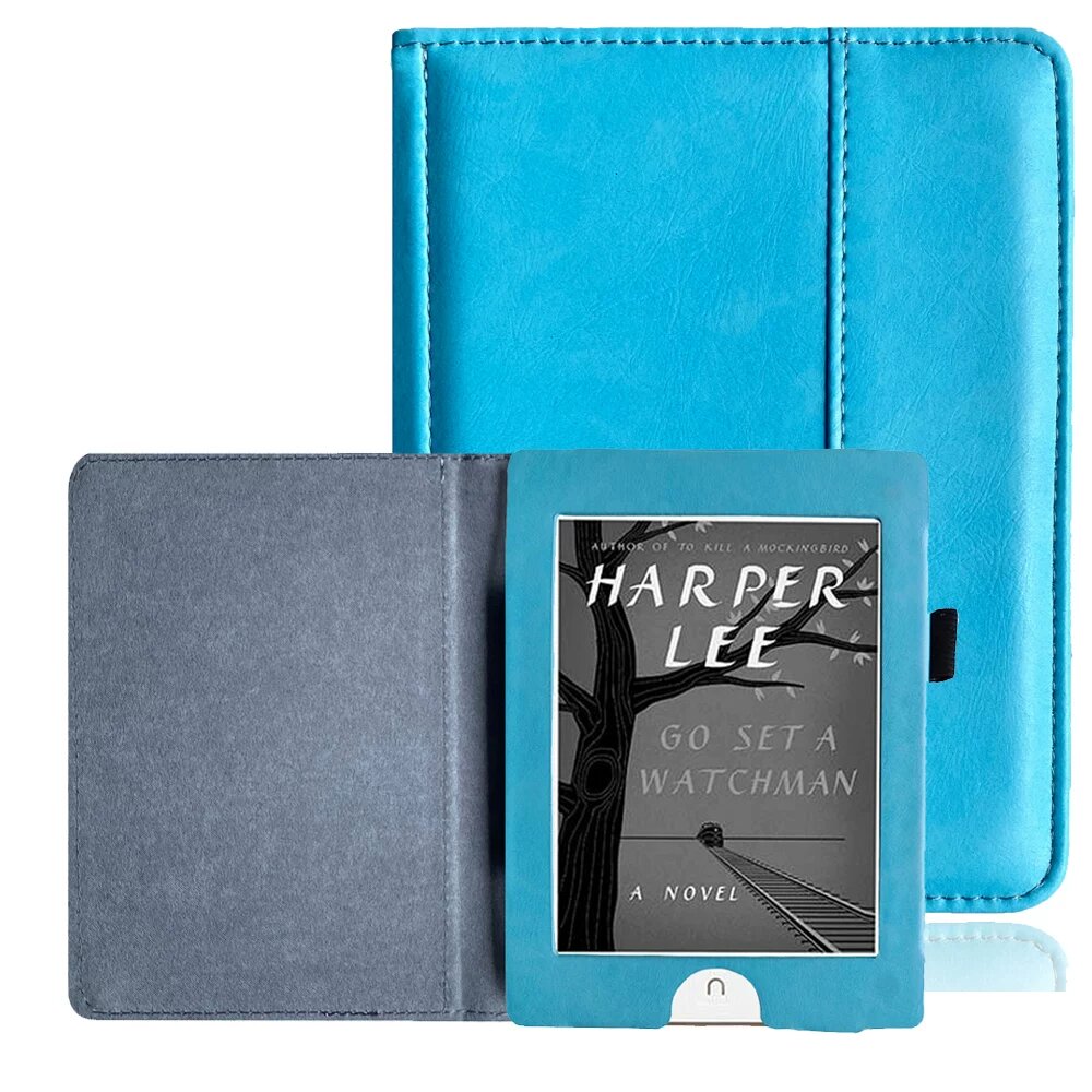 Чехол защитный кожаный для электронной книги Nook GlowLight Plus 2015 6 дюймов - небесно-голубой