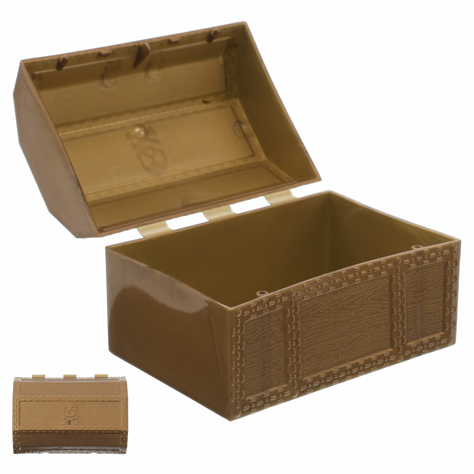 Маленький пластиковый сундук-сундучок для хранения и декора детских игрушек