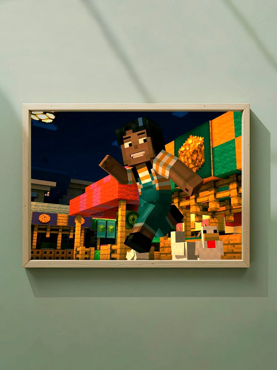Постер, плакат на стену Minecraft: Story Mode Майнкрафт: Сюжетный режим (А3)