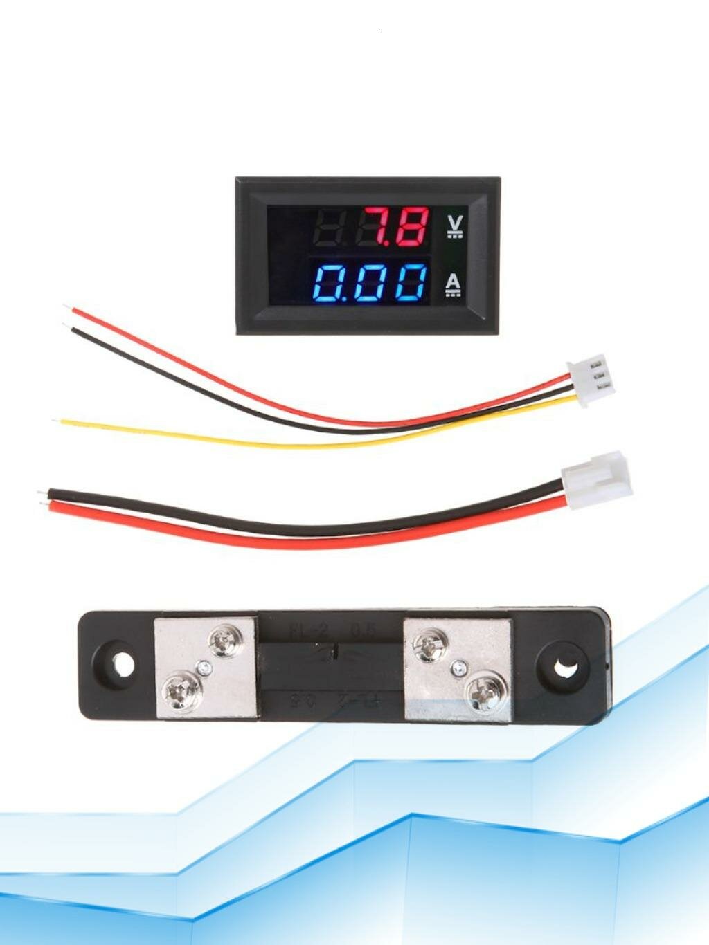 Цифровой вольтамперметр, Красный + синий
