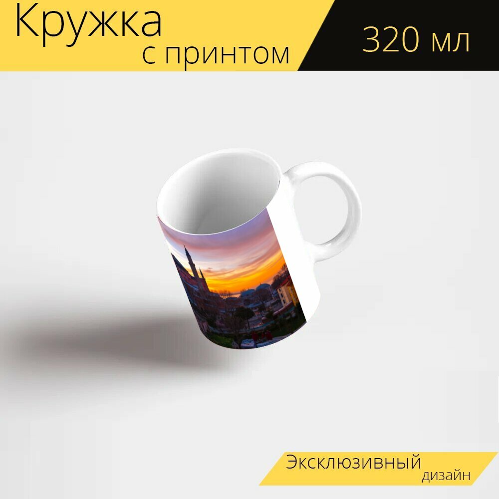 Кружка с рисунком, принтом "Стамбул, cami, турция" 320 мл.