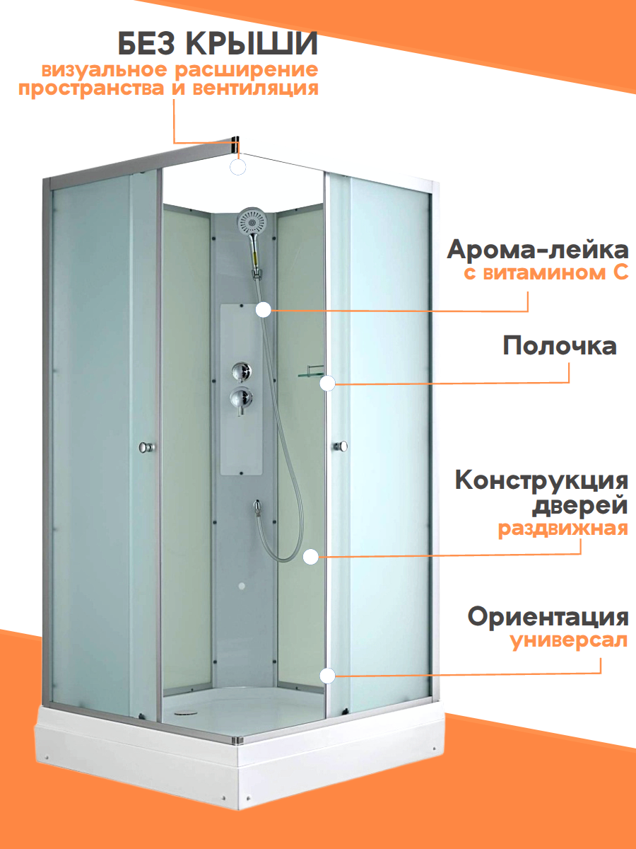 Душевая кабина CK2090 N без крыши