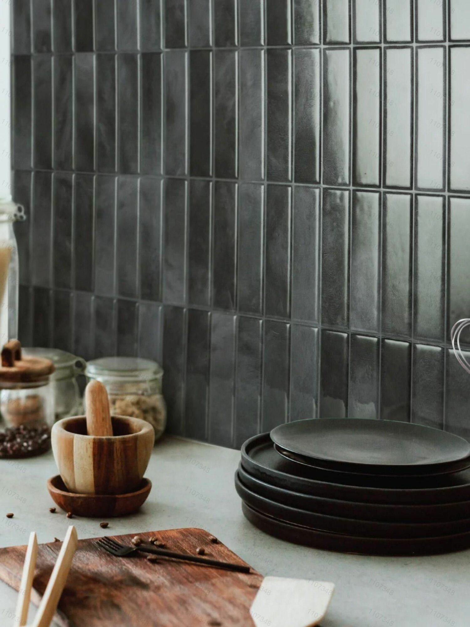 Стеновые панели самоклеящиеся DECOR TILES 29х23 см для ванной, гостиной, декора помещений и мебели, фартук для кухни на стену. Имитация кафельной плитки. Комплект - 10 шт.