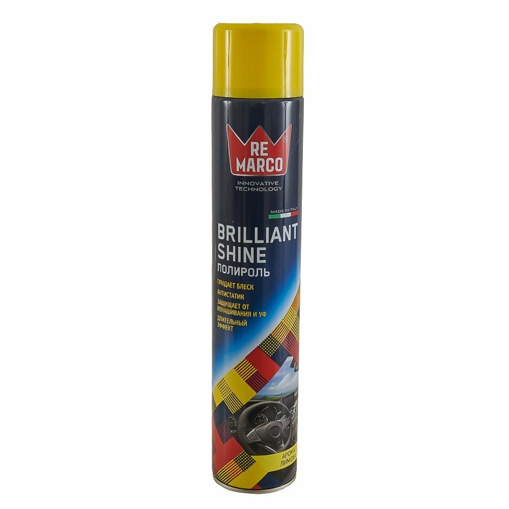 Полироль пластика RE MARCO BRILLIANT SHINE лимон глянцевый 750мл RM-803