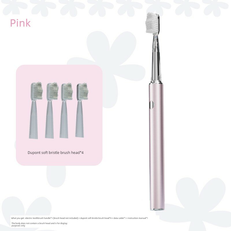 Металлическая электрическая зубная щетка Ebonee для взрослых, с звуковой вибрацией, мягкой щетиной, мужские и женские