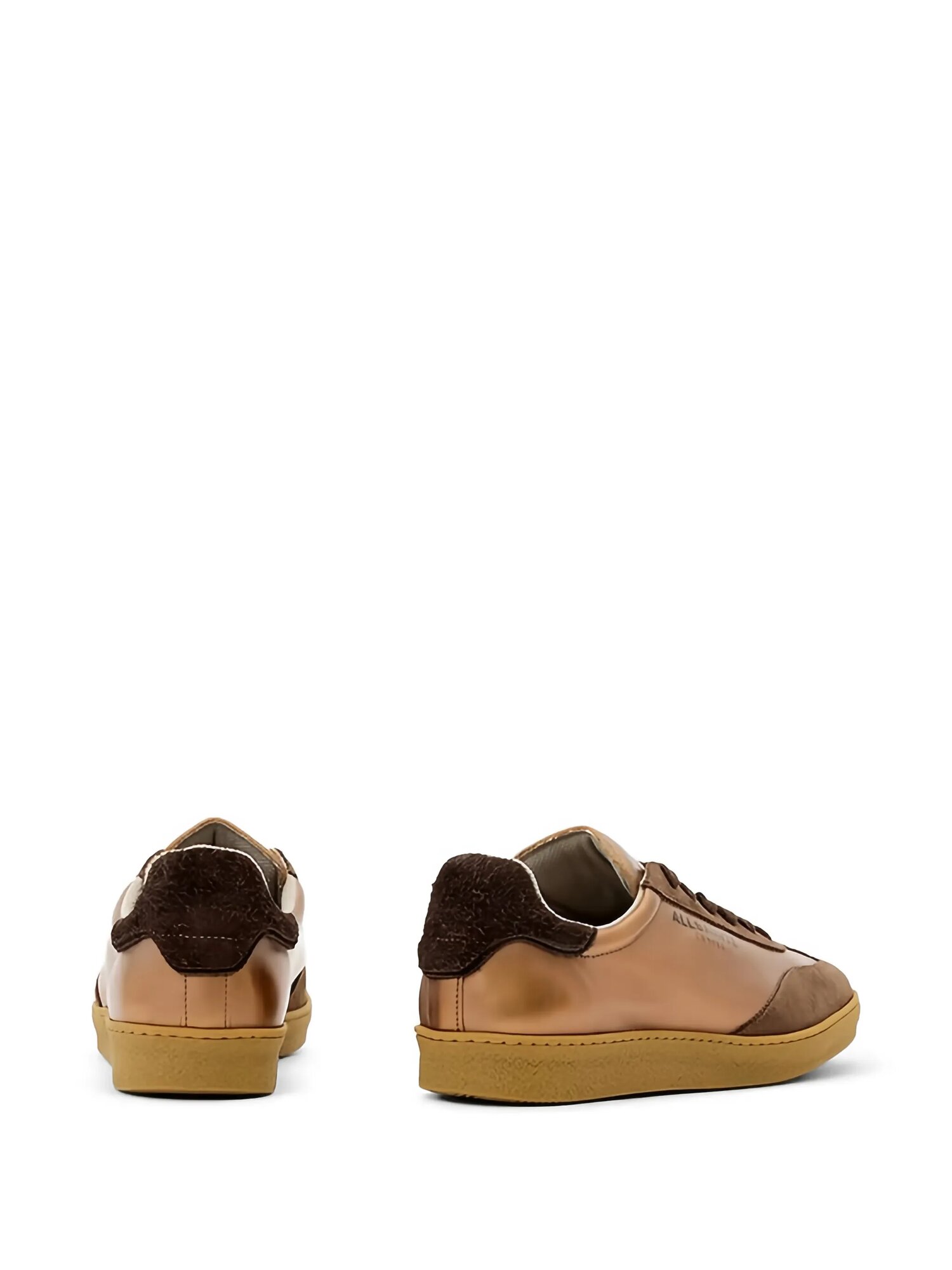 Кроссовки AllSaints Suede panelled sneakers, размер 40, green/orange — фото 1