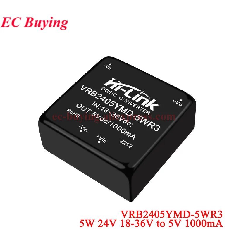 DC-DC преобразователь Hi-Link VRB2405YMD-5WR3 5Вт 18-36V to 5V 1000mA