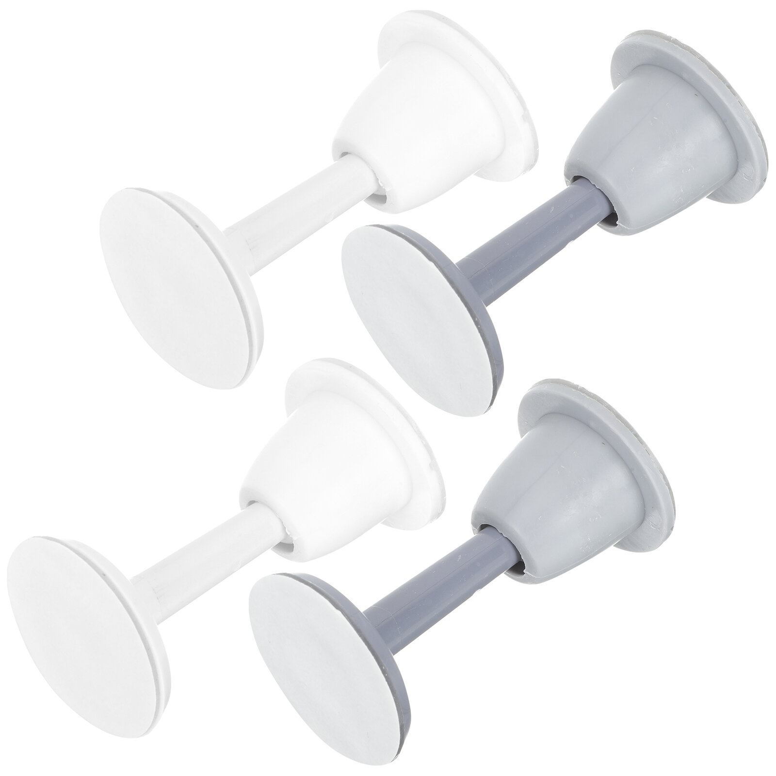 Набор из 4 силовых силиконовых дверных стопоров с пластиковым основанием для защиты дверей и стен