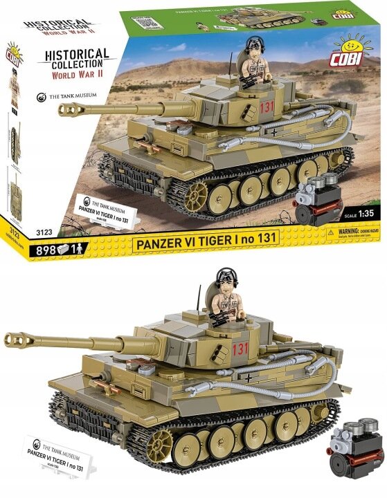 Конструктор Cobi Historical Collection World War II - Танк Panzer VI Tiger+ фигурка, 898 эл. - 3123