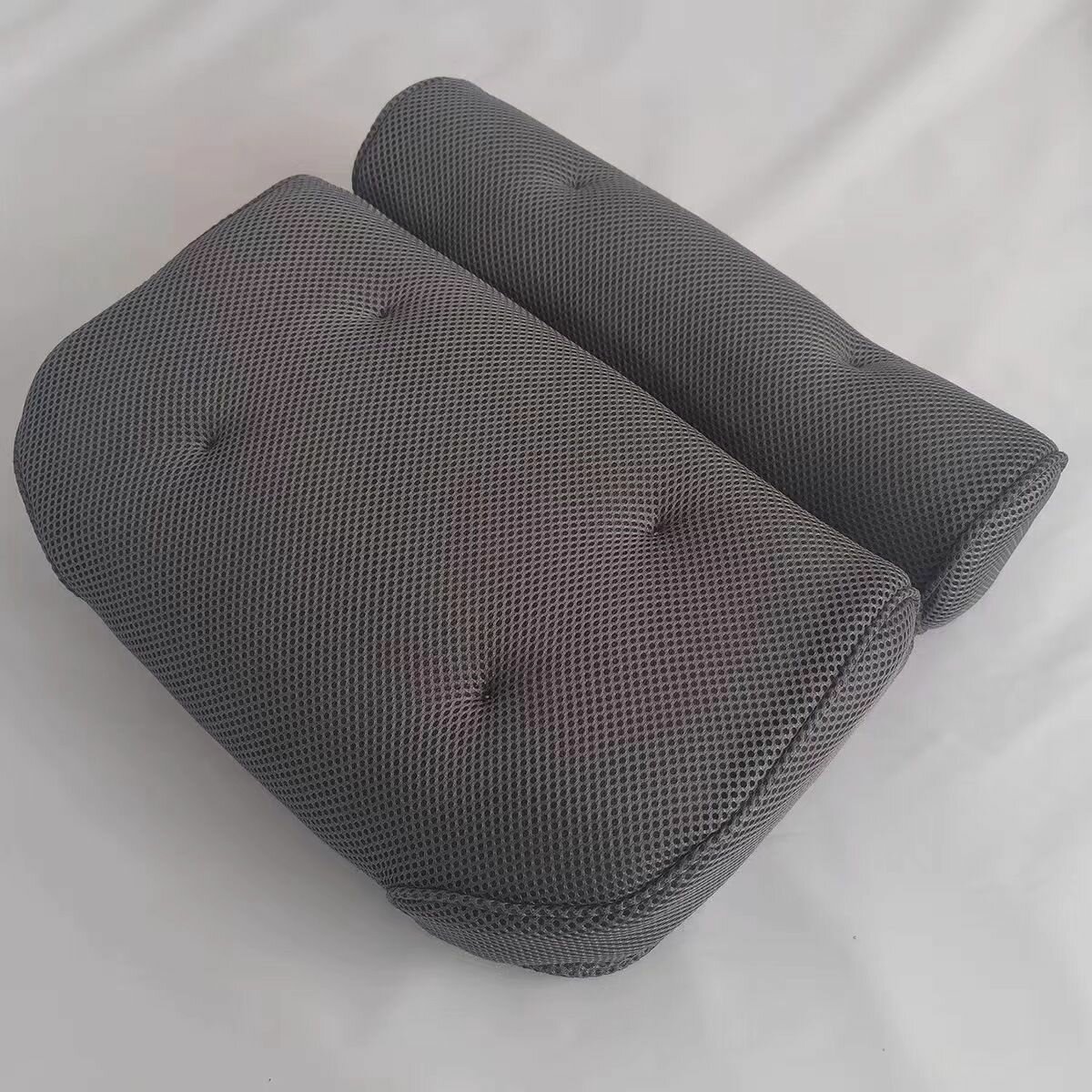 В наличии продажа подушка для ванны с присосками, спа-версия, 3D сетчатая, подходит для машинной стирки (Серый, 35*33*10см)