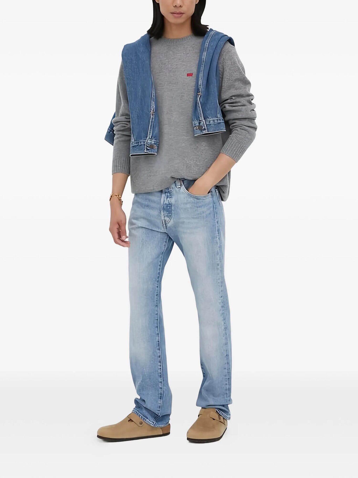 Свитер Levi's Logo-patch crew-neck sweater, размер M — фото 1