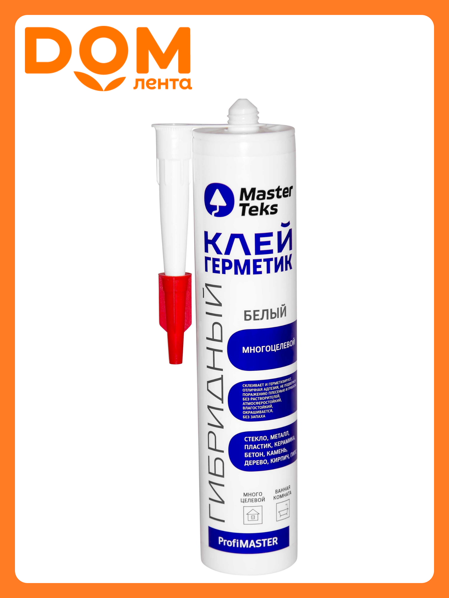 MasterTeks PM клей-герметик гибридный многоцелевой 290 мл белый