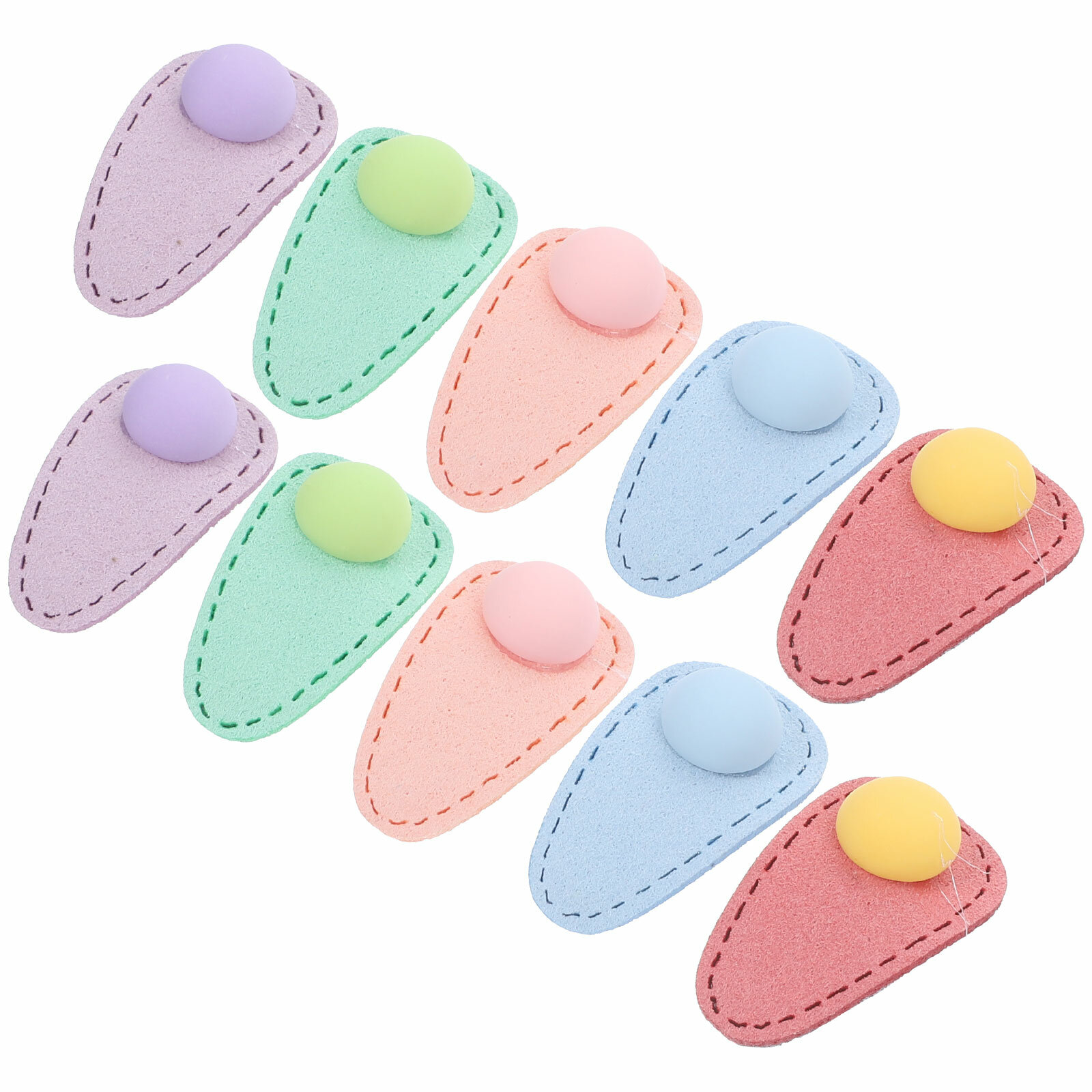 Милые кожаные заколки для волос с мультяшными персонажами для детей (5 штук в форме боба), 2 коробки/упаковка