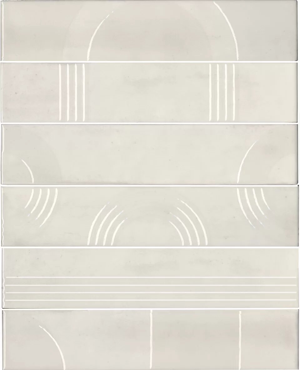 Kerama Marazzi KMP3STA001RN6X Панно Мажорель белый глянцевый (из 6 частей 6х28,5-цена за комплект -6 плиток)