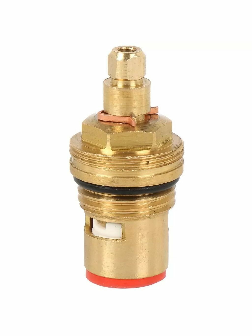 Кран-букса ComfortFactor 1/2 дюйма, 180 градусов, квадрат 7х7, 2 резьбы, керамические вставки, золотой цвет, 501218