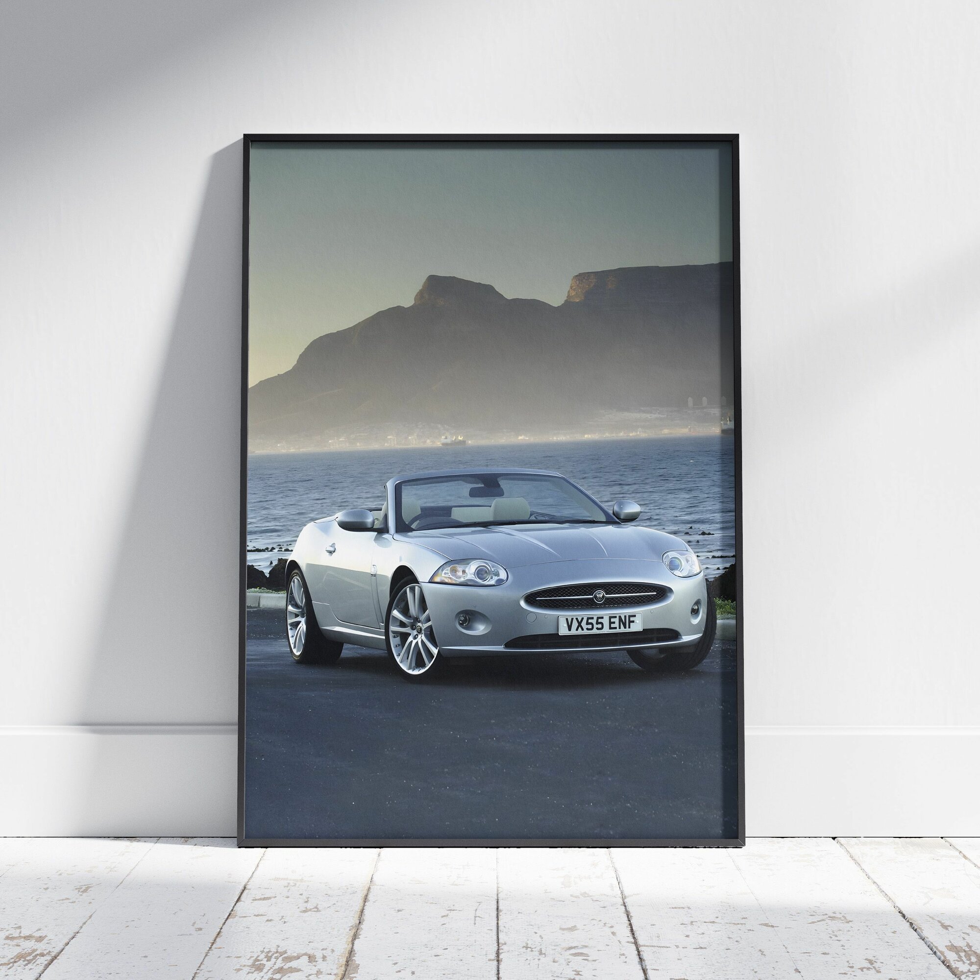 Плакат на стену для интерьера Кабриолет (Jaguar XK 5) - Постер по машинам родстерам с открытым верхом формата А3 (30x42 см)
