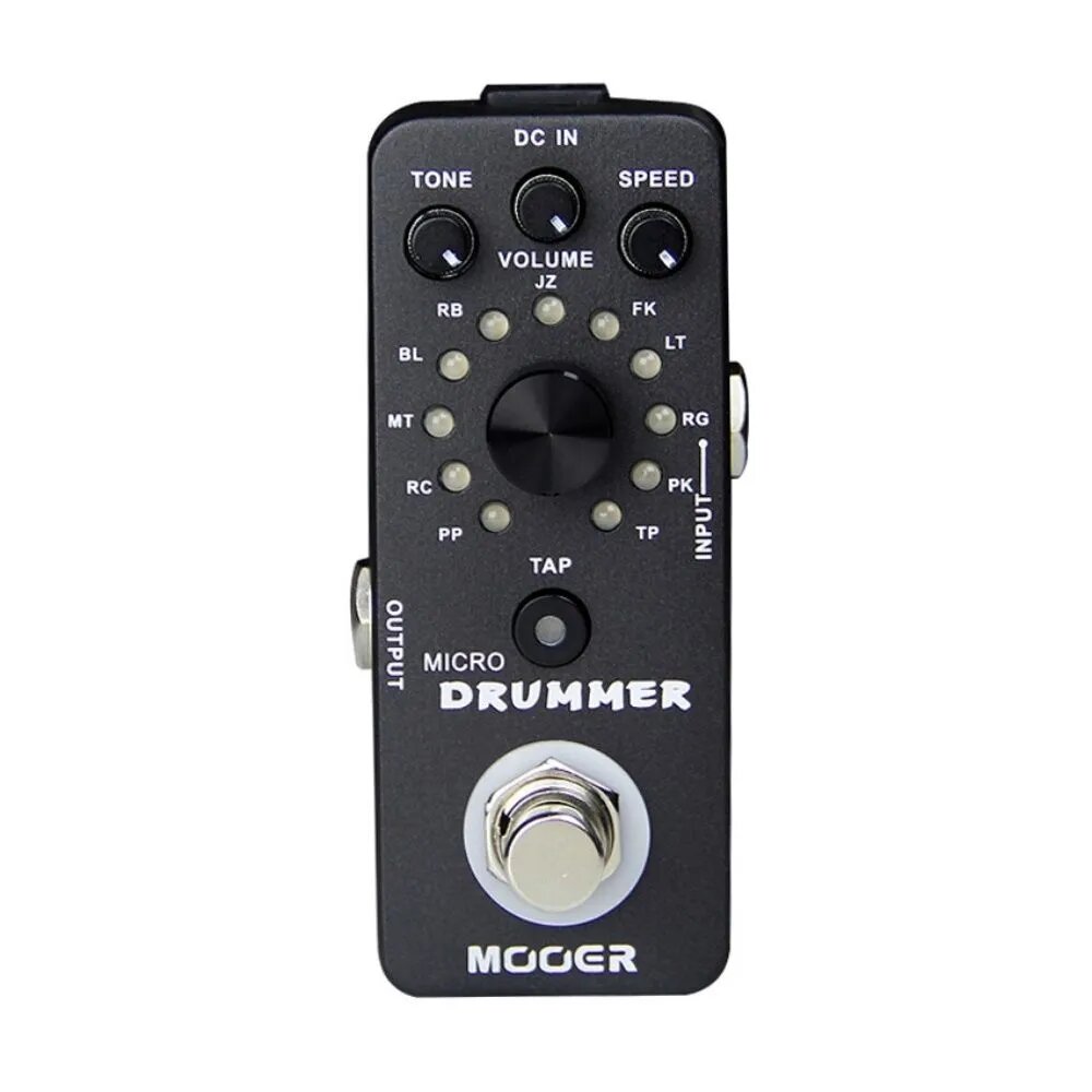 Mooer MDM1 Micro Drummer Гитарная Педаль В Цельном Металлическом Корпусе. Для Гитары Tap Tempo True Bypass
