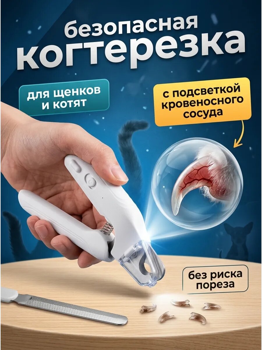 Когтерезка для кошек и для собак с гриндером (ножницы)