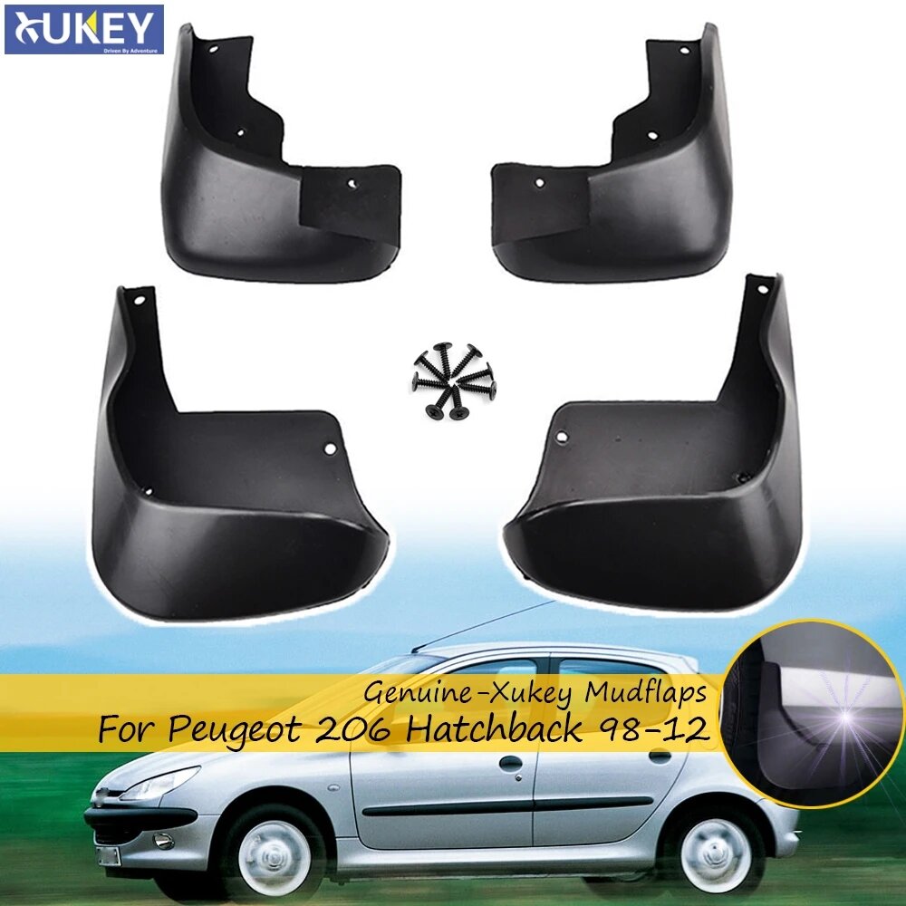 Комплект автомобильных брызговиков для Peugeot 206 хэтчбек 98-12, брызговики 2003 - 2009 2004 2005 2006 2007 2008