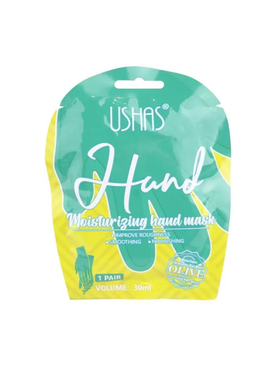 Маска-перчатки для рук USHAS Moisturizing Hand Mask с экстрактом оливы