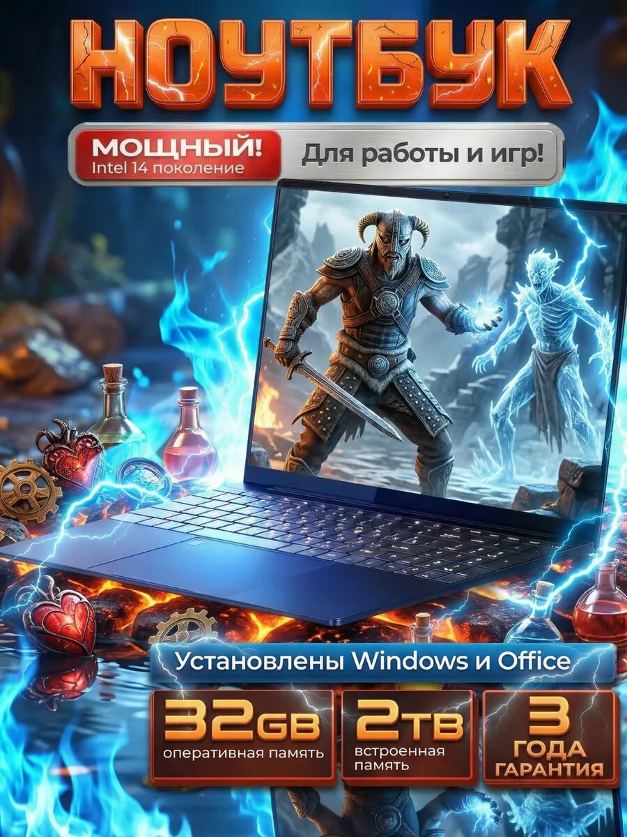 Ноутбук HiGH TECH R689 Intel H-Series RAM 32GB / SSD 2048GB