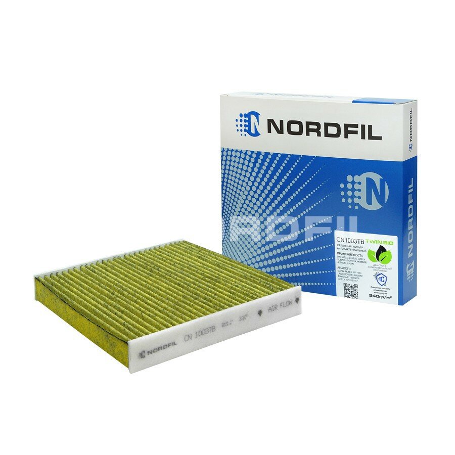 NORDFIL CN1003TB Фильтр салона антибактериальный TWIN BIO Toyota Alphard II Auris I II Avensis III Camry Corolla