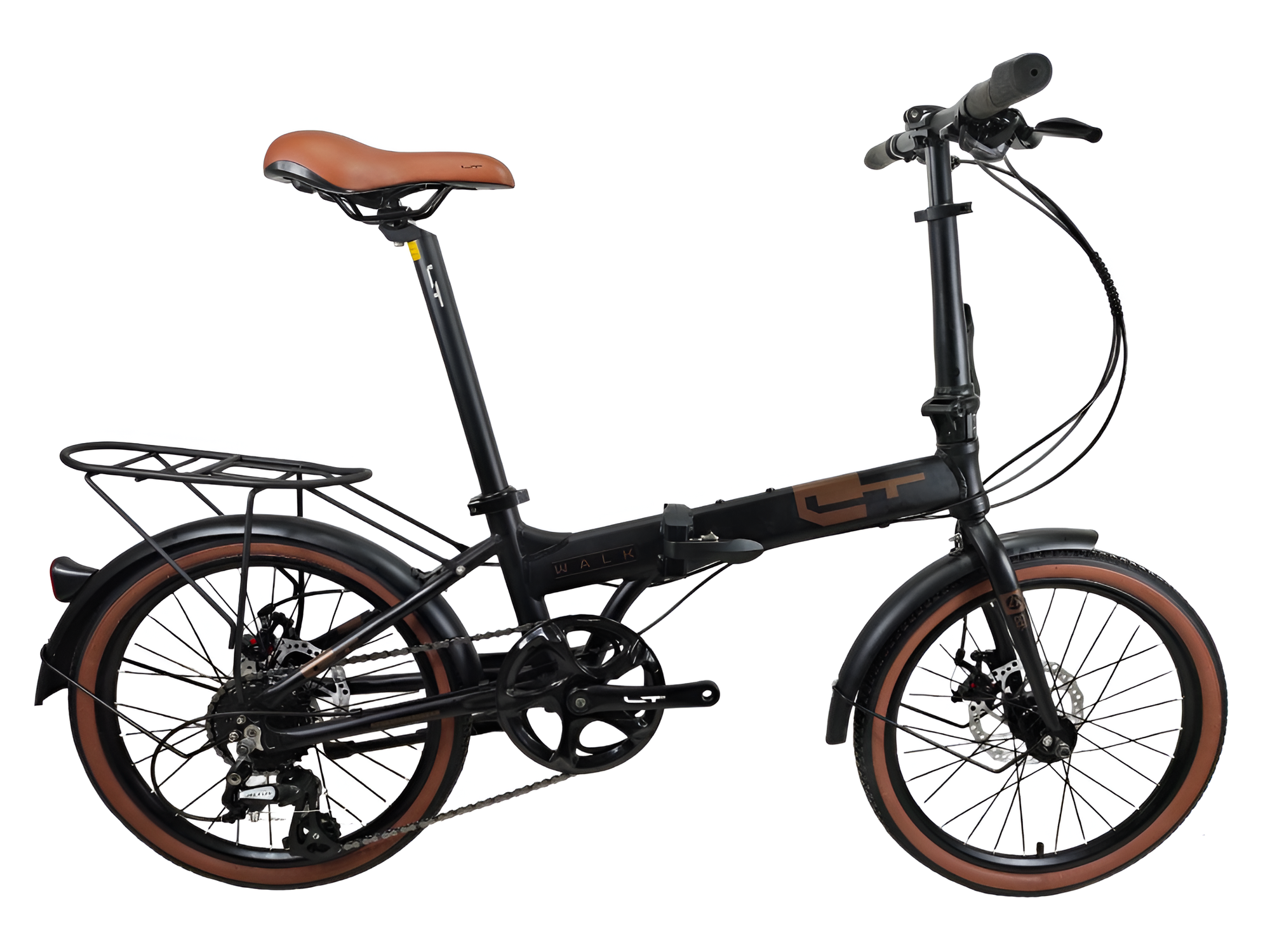 Велосипед 20" LTBIKE WALK, алюминий, складной, рама 11", 8-ск, черный