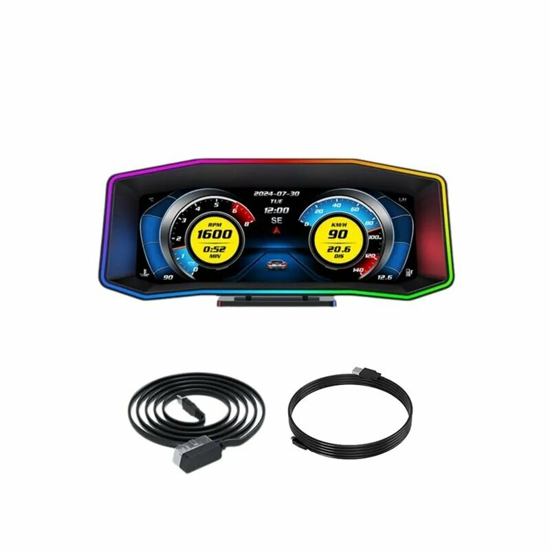 6,2 Дюйма P4 OBD+GPS HUD Многофункциональный ЖК-Экран С Умной Турбиной, Скоростью, Акселерометром И Наклоном Измерителя