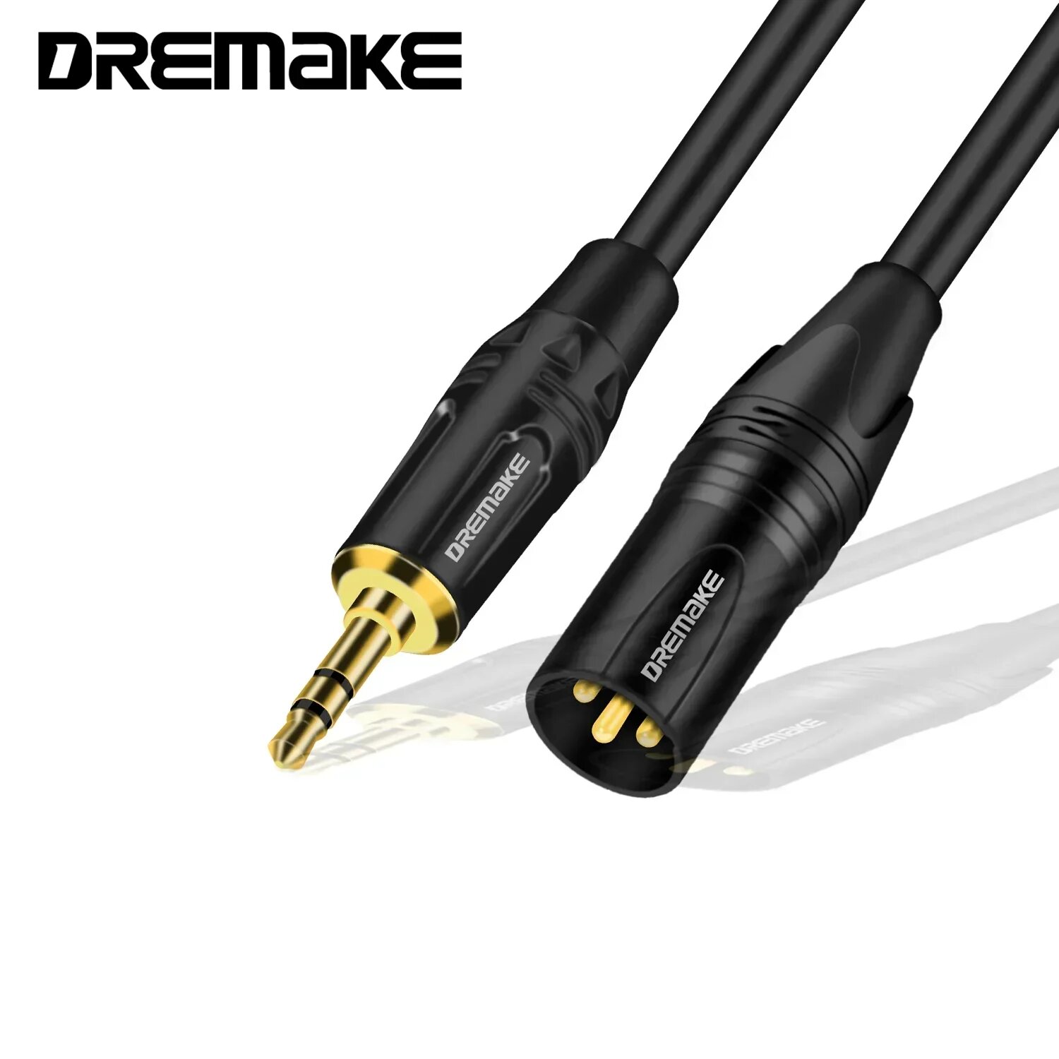 Кабель XLR-3.5 мм DREMAKE, 3 м, черный — фото 1