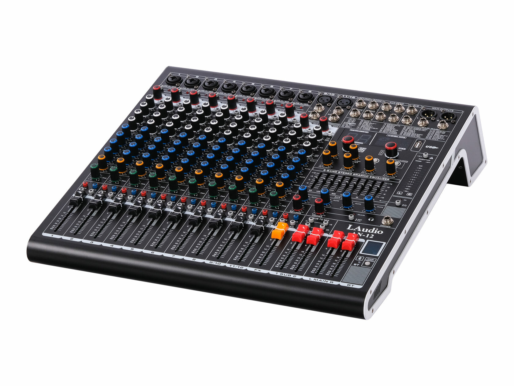 AN-20 Микшерный пульт, 20 каналов, серия PRO, Bluetooth и функция записи MP3 через USB, LAudio