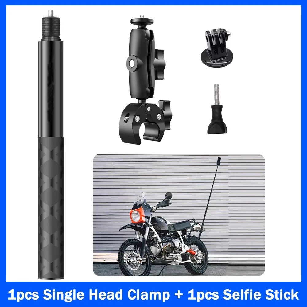 Крепление для телефона и камеры на мотоцикл, selfie stick