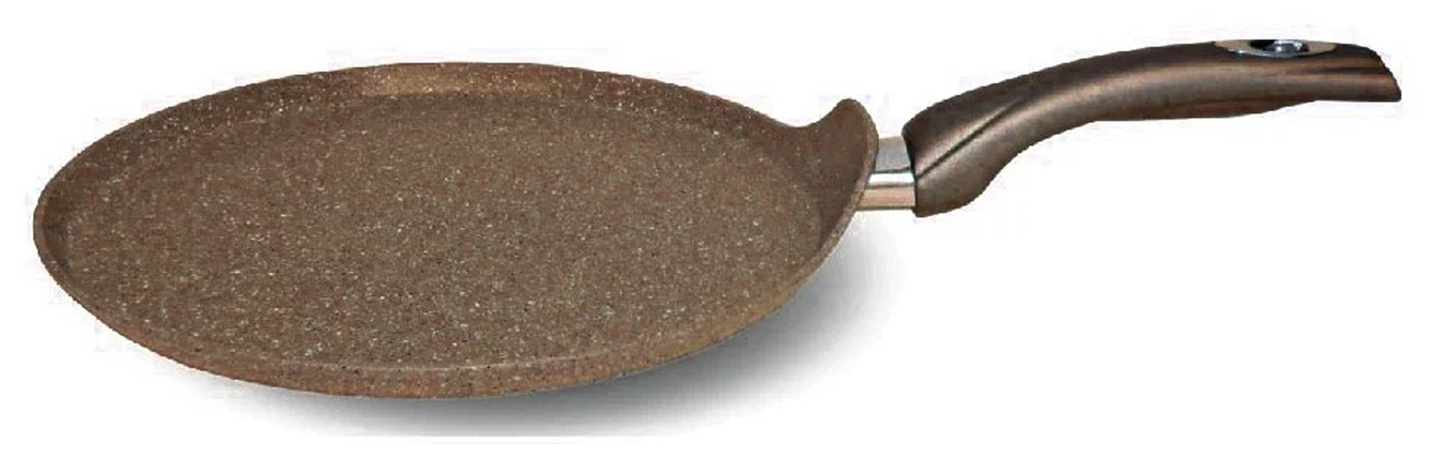 Сковорода блинная Kelli KL-2531C-25 GB-2531-25, мраморное антипригарное покрытие, коричневая