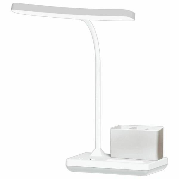 Настольная лампа Sonnen PT-301, органайзер, USB, LED,4Вт,3режима, белый,238778
