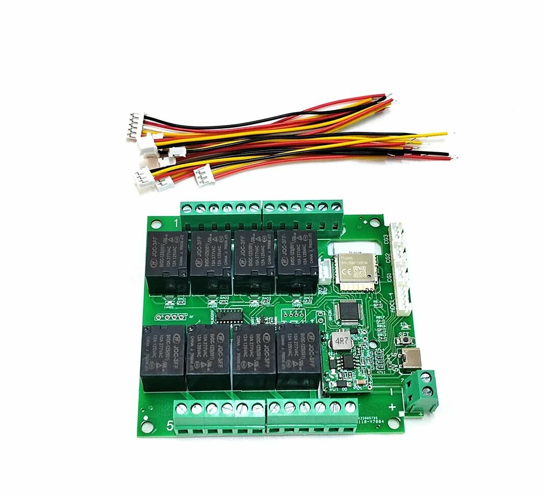 Плата управления Tuya v7084, 8 каналов, 220V zigbee