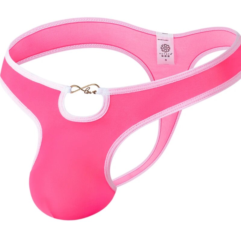 Мужские стринги розовые XL, нейлон и спандекс