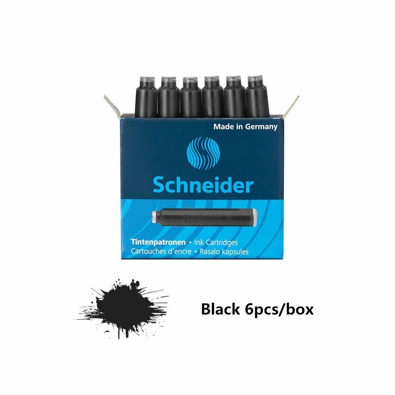 Чернила для перьевой ручки Schneider Black 6 шт