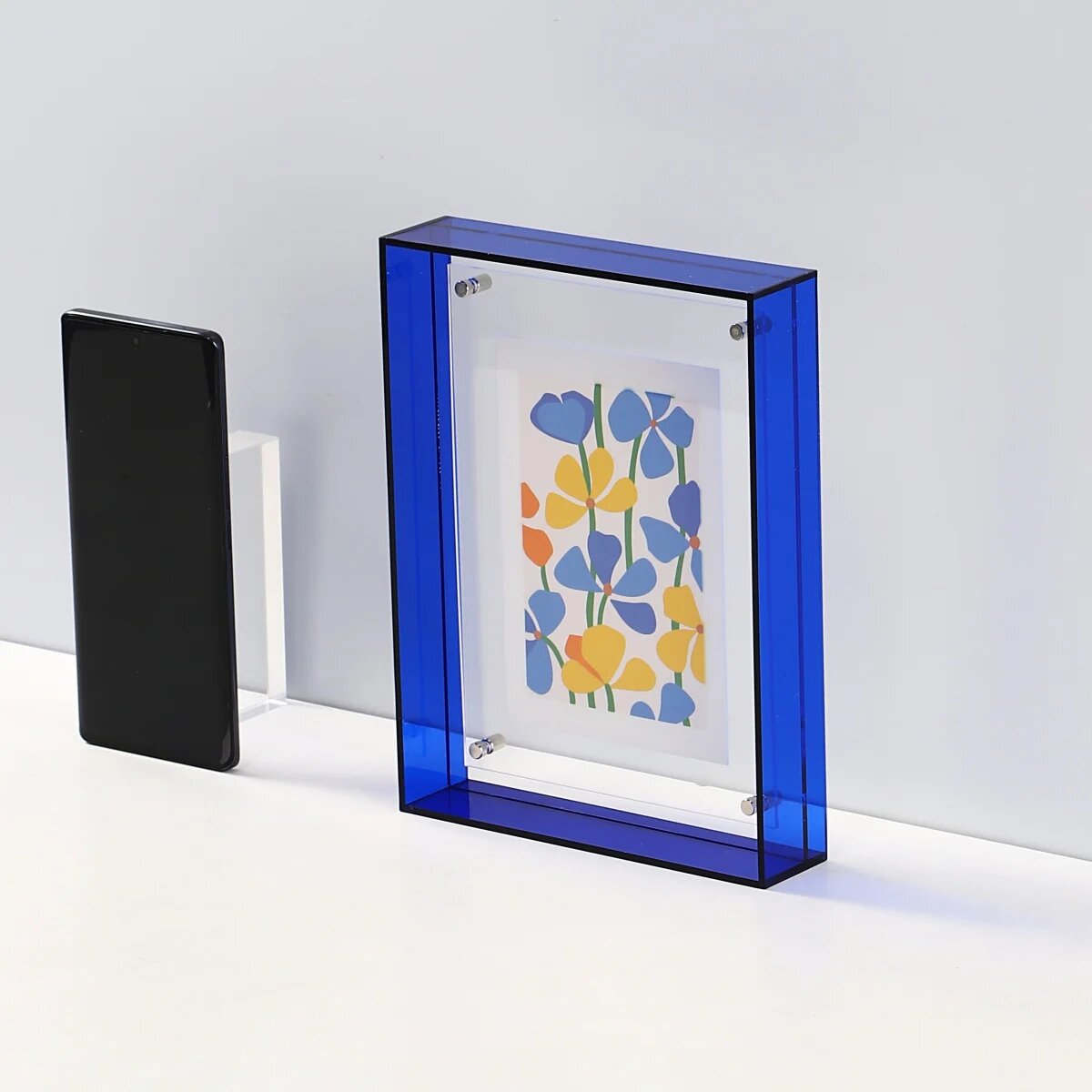 Акриловые прямоугольные фоторамки 11х14, 15х19, 16х21 см Синий, Frame11 X 14CM, Blue