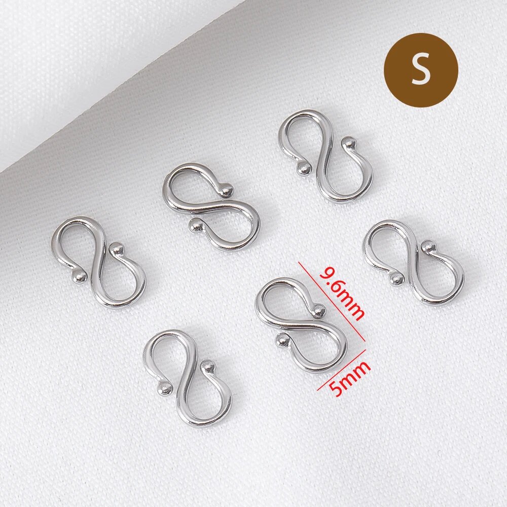 Крючки-застежки MOONMADE SST-5X9.6mm, серые