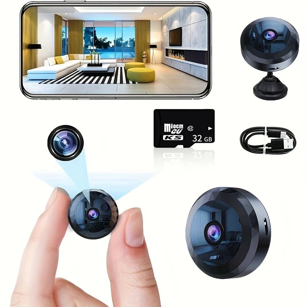 Беспроводная камера A11 Мини WiFi Мониторинг 1080P HD Видеокамера для безопасности Зарядная батарея Камера с детекцией движения Новая камера и 32GB