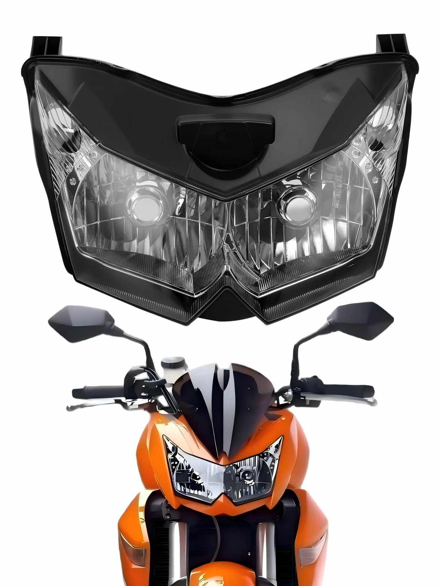 Фара мотоцикла в сборе для Kawasaki Z1000 ZRT00B 2007-2009 и Z750 ZR750L 2007-2010 для замены — быстрая установка