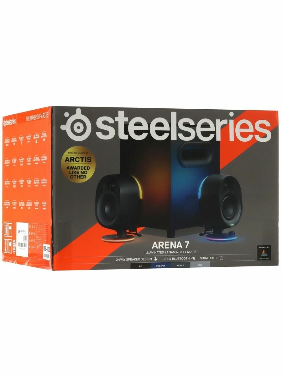 Компьютерная акустическая система Steelseries Arena 7, Black