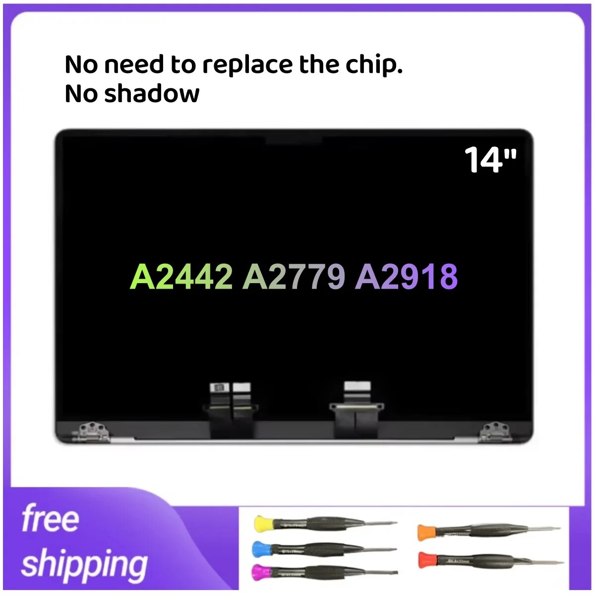 ЖК-дисплей для MacBook Pro 14" A2442, A2779, A2918 space grey
