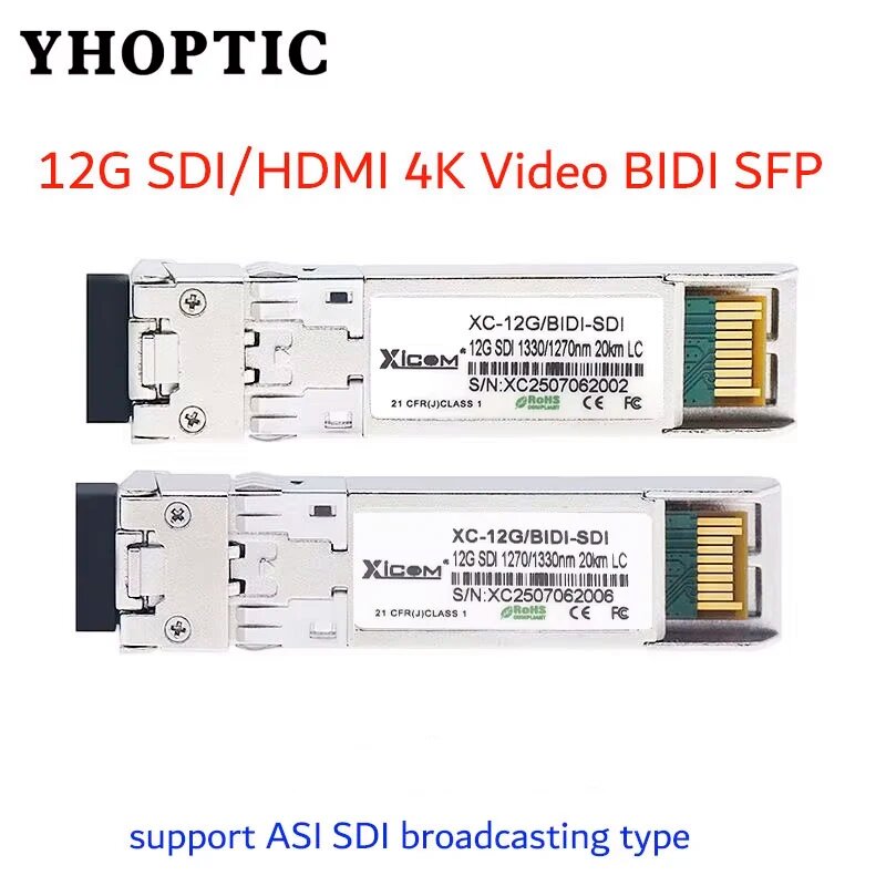 Yhoptic YH-SDI/HDMI-12GBIDI SFP-модуль для 4K видео